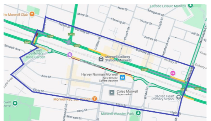 Public notice: Morwell Central Business District - 24 and 26 April 2025