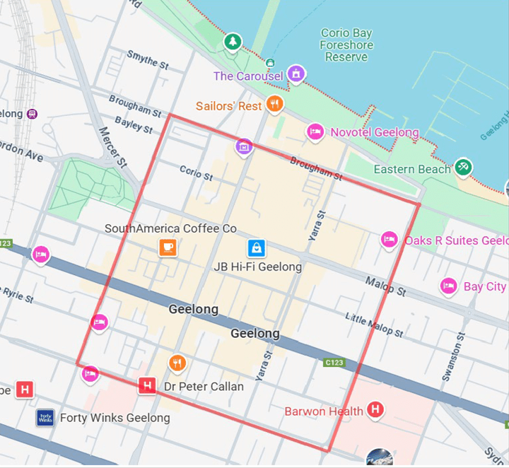 Public notice: Geelong Shopping Precinct - Monday 14 July 2025